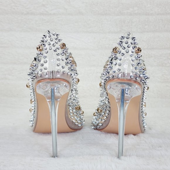 AKIRA | Shoes | Spicy Spike Stiletto Pvc Clear Jelly Pumps Azalea Wang ...